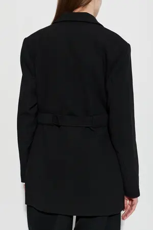 GANNI Waist-belted Blazer - Black