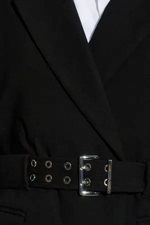 GANNI Waist-belted Blazer - Black