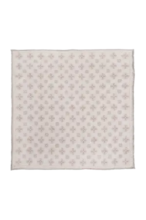 Eleventy Patterned Pocket Square - Grey