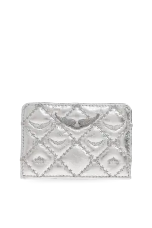 Zadig&Voltaire Leather Card Holder - Silver