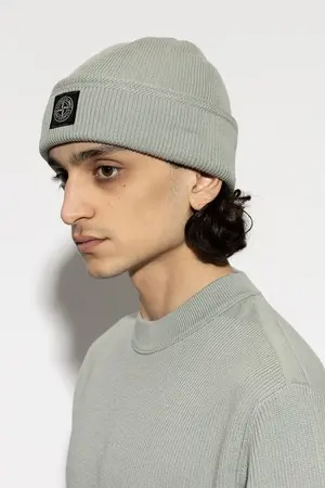 Stone Island Cap With Logo Patch - Green