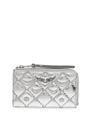 Zadig&Voltaire Leather Card Holder - Silver