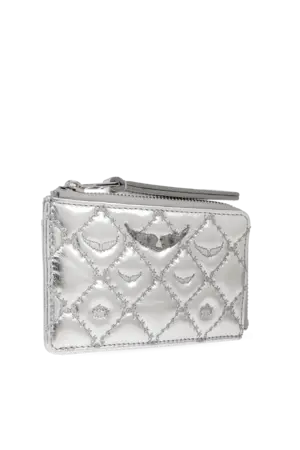 Zadig&Voltaire Leather Card Holder - Silver