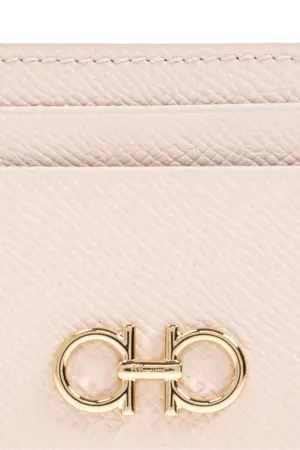 FERRAGAMO Leather Card Holder - Pink