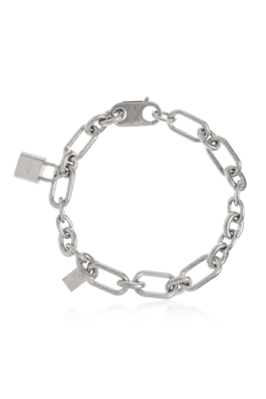 Acne Studios Necklace With Padlock Pendant - Silver