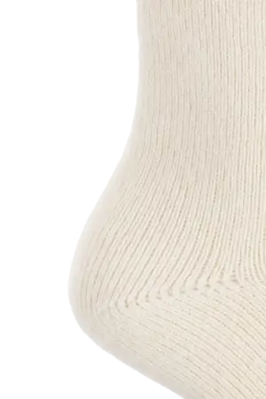 GANNI Wool Knee-high Socks - Cream