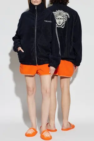 Versace Terry Cotton Shorts - Orange