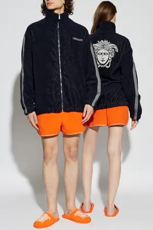 Versace Terry Cotton Shorts - Orange