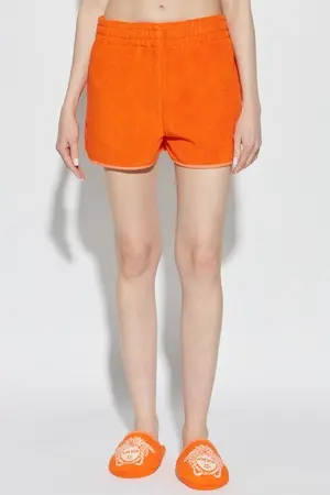 Versace Terry Cotton Shorts - Orange
