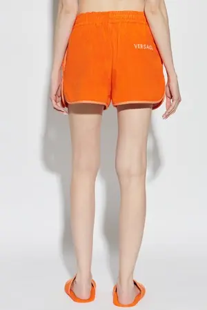 Versace Terry Cotton Shorts - Orange