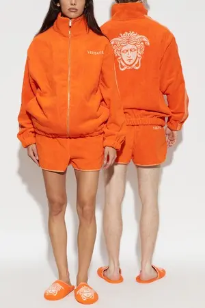 Versace Terry Cotton Shorts - Orange