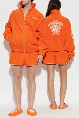 Versace Terry Cotton Shorts - Orange