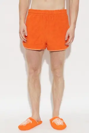 Versace Terry Cotton Shorts - Orange