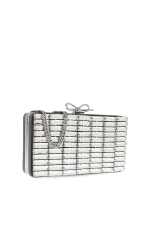 SELF-PORTRAIT Clutch Bag With Crystal Embellishments