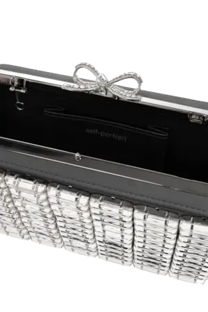 SELF-PORTRAIT Clutch Bag With Crystal Embellishments