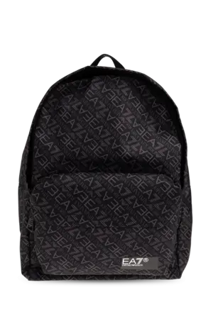 EA7 Monogram Backpack - Black