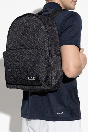 EA7 Monogram Backpack - Black