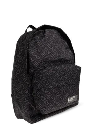 EA7 Monogram Backpack - Black