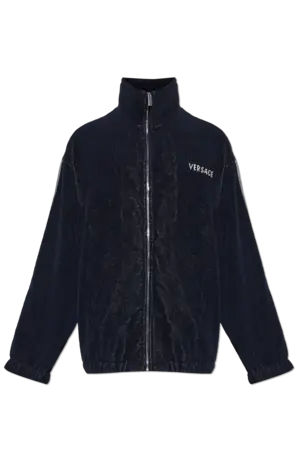 Versace Cotton Terry Sweatshirt - Navy Blue