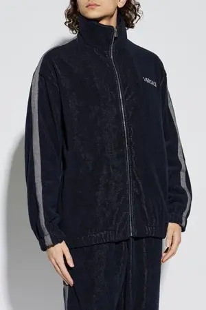 Versace Cotton Terry Sweatshirt - Navy Blue