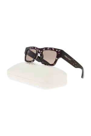 Alexander McQueen Rectangle Frame Sunglasses - Brown