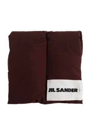 JIL SANDER Puffy Scarf With Logo - Brown