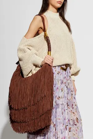 Balmain Hobo Shoulder Bag - Brown