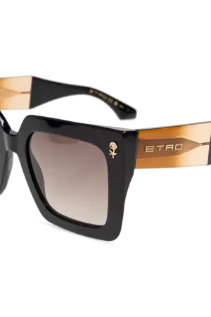 Etro Rectangle Full Rim Sunglasses - Black