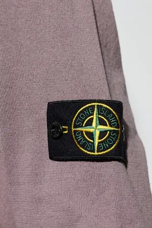 Stone Island Crew Neck Fine Knit Sweater - Purple