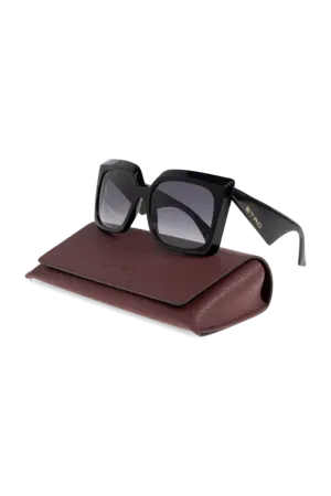 Etro Tailoring Square Frame Sunglasses - Black