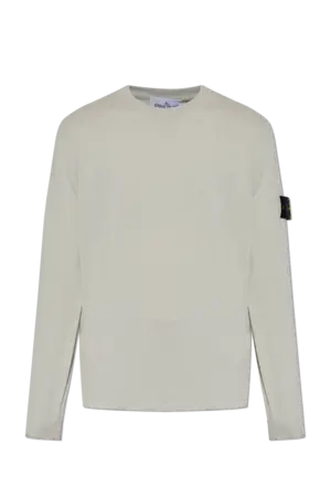 Stone Island Crew Neck Cotton Sweater - Grey