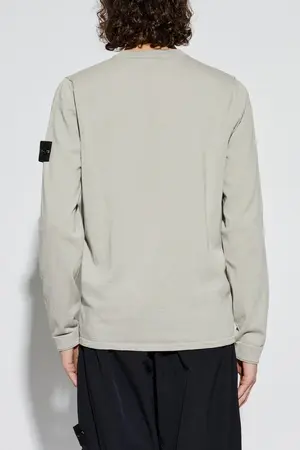 Stone Island Crew Neck Cotton Sweater - Grey