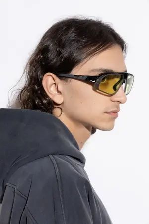 Nike Geometric Sports Sunglasses - Black