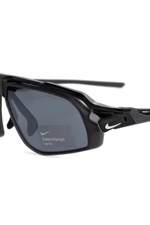 Nike Geometric Sports Sunglasses - Black