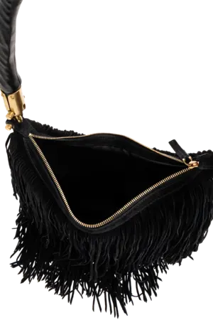 Balmain Hobo Medium Shoulder Bag - Black