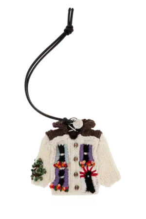 JW Anderson Bag Charm In The Shape Of A Sweater - Cream