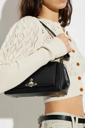 VIVIENNE WESTWOOD Hazel Medium Shoulder Bag - Black
