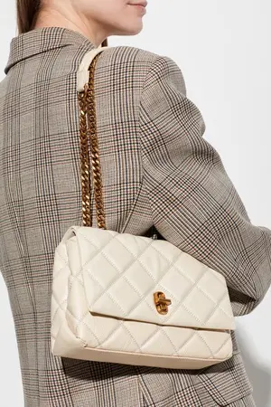 Marc Jacobs Leather Shoulder Bag With Logo - Cream