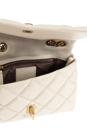 Marc Jacobs Leather Shoulder Bag With Logo - Cream