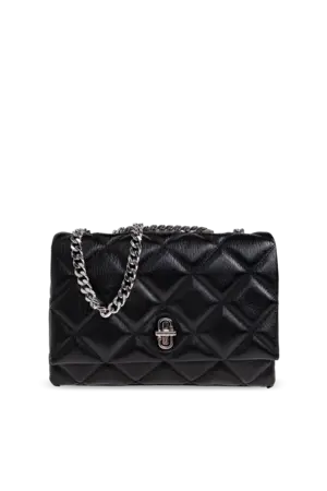 Marc Jacobs Leather Shoulder Bag With Logo - Black