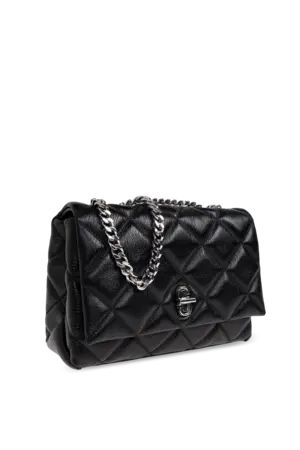 Marc Jacobs Leather Shoulder Bag With Logo - Black