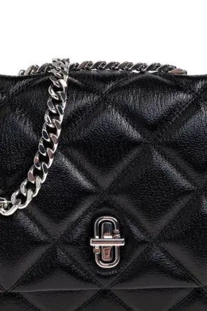 Marc Jacobs Leather Shoulder Bag With Logo - Black