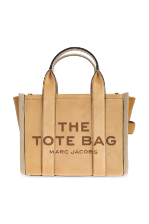 Marc Jacobs Suede Tote Bag With Logo - Brown