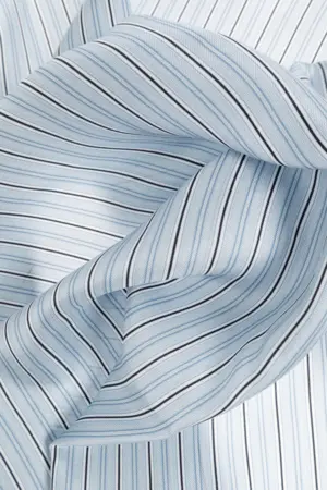 TOTEME Striped Silk Scarf - Light Blue