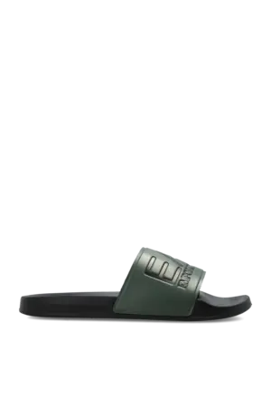 EA7 Rubber Slides With Logo - Green