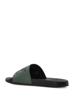 EA7 Rubber Slides With Logo - Green