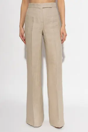 Max Mara Angus" Linen Trousers - Beige