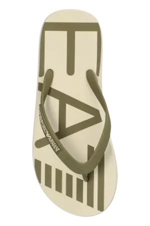 EA7 Rubber Flip-flops With Logo - Green