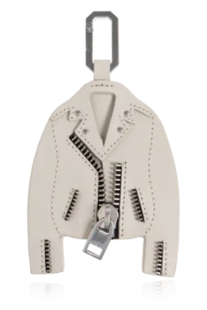 ALLSAINTS Dalby’ Leather Keyring - Grey
