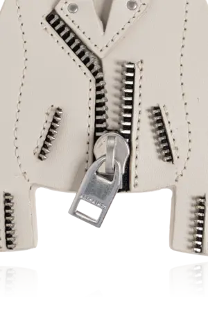 ALLSAINTS Dalby’ Leather Keyring - Grey